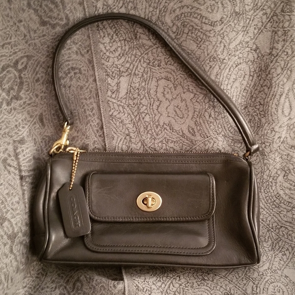Coach | Bags | Vintage Unique Coach Black Leather Purse | Poshmark